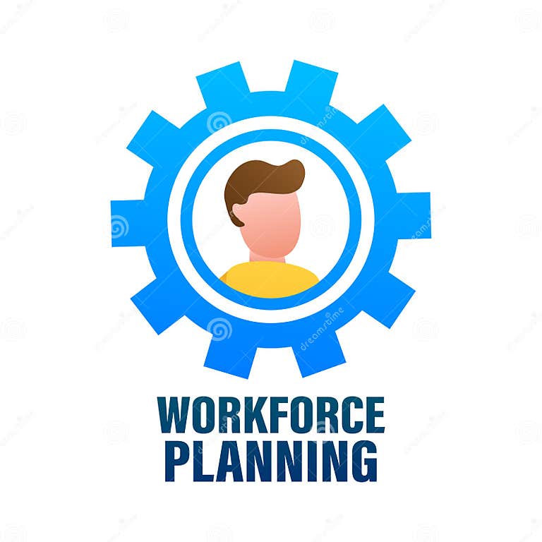 Workforce Planning in Abstract Style. Process Chart. 3d Icon with ...