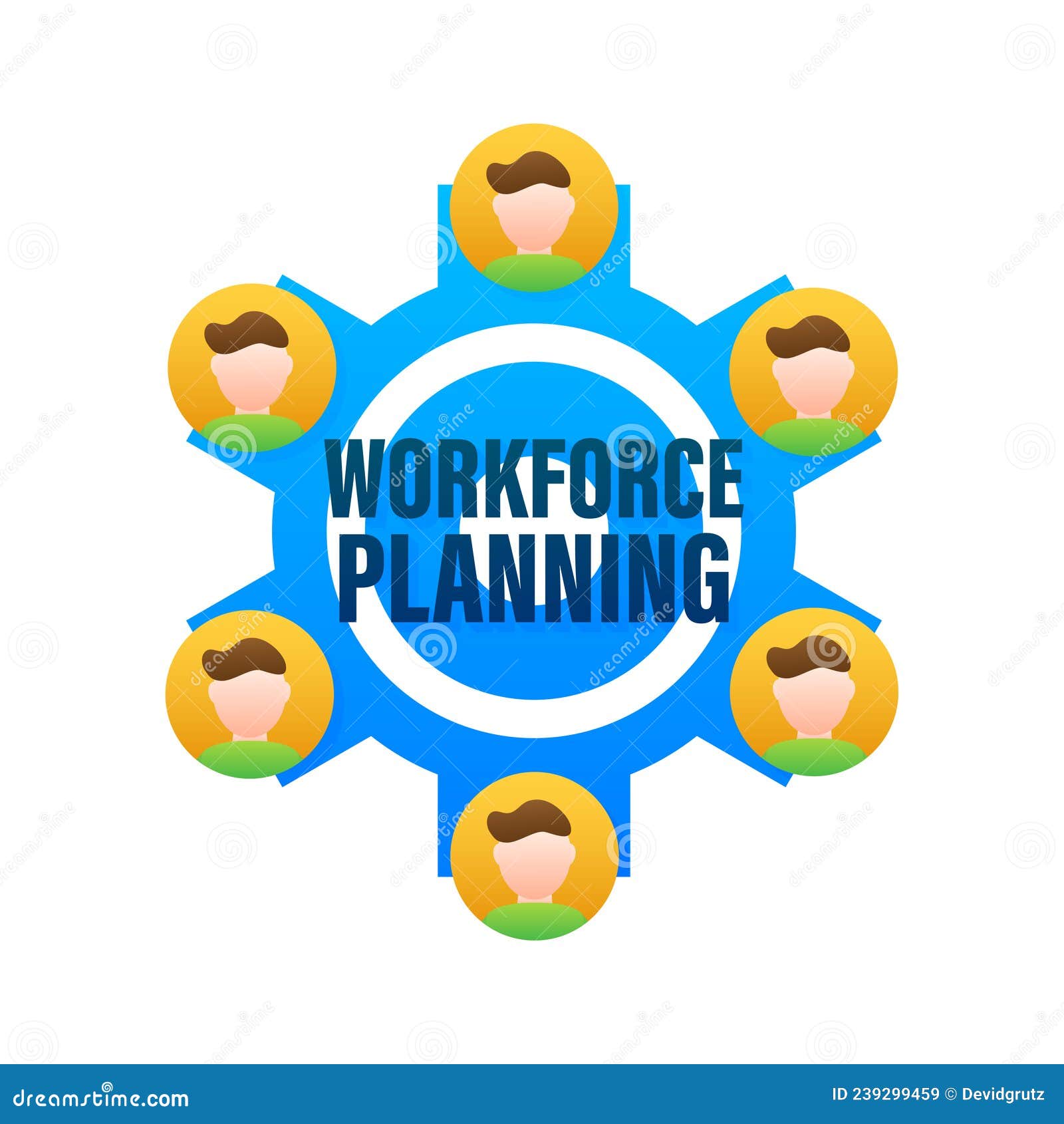 Workforce Planning in Abstract Style. Process Chart. 3d Icon with ...