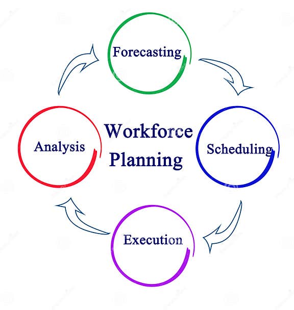 Workforce Planning Process stock illustration. Illustration of analysis ...