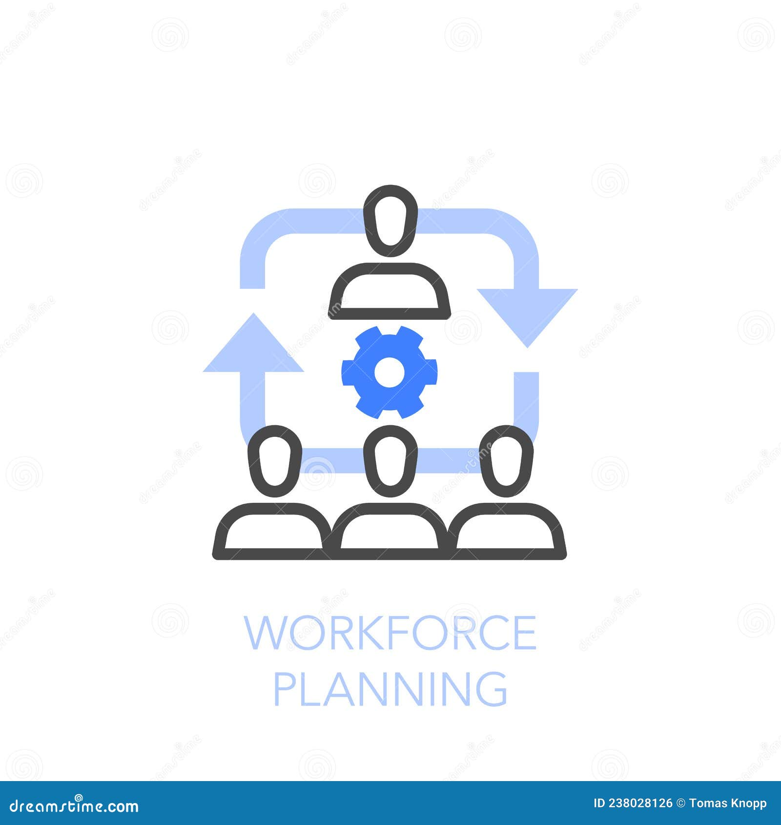 Workforce Planning Symbol with a Manager and Group of People Stock ...