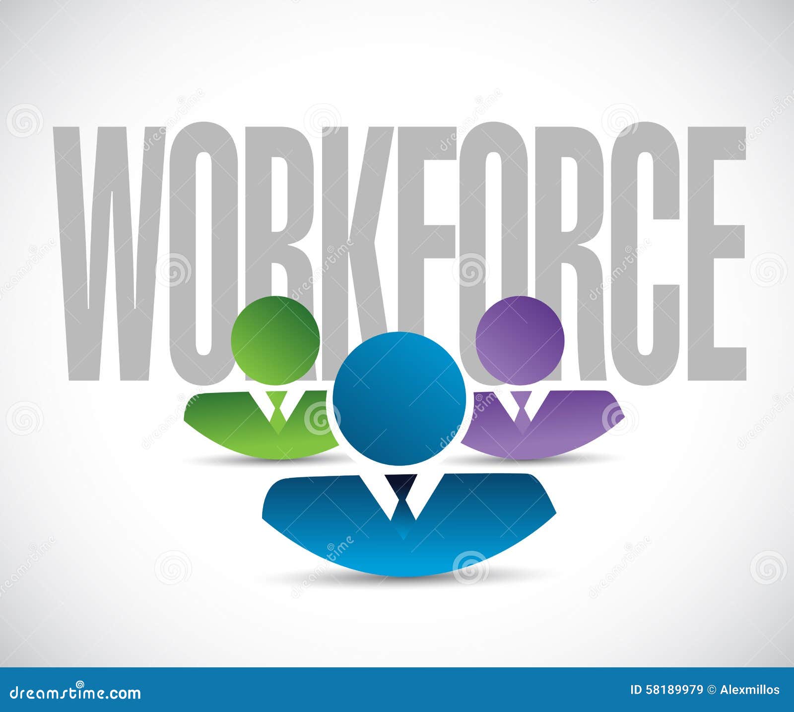 Workforce Team Sign Illustration Design Graphic Stock Illustration ...