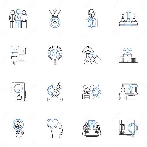 Workforce Testing Line Icons Collection. Assessment, Evaluation ...
