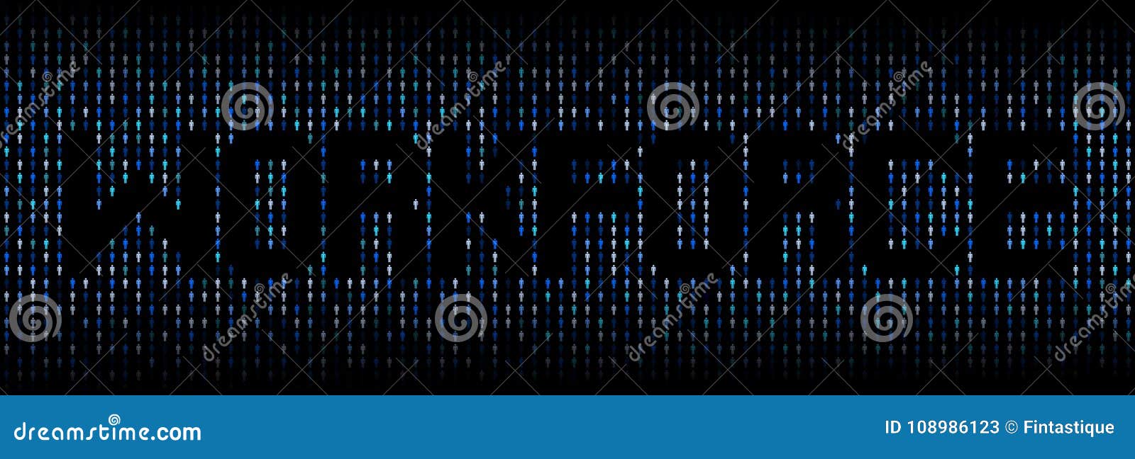 Workforce Text on Abstract People Background Illustration Stock ...