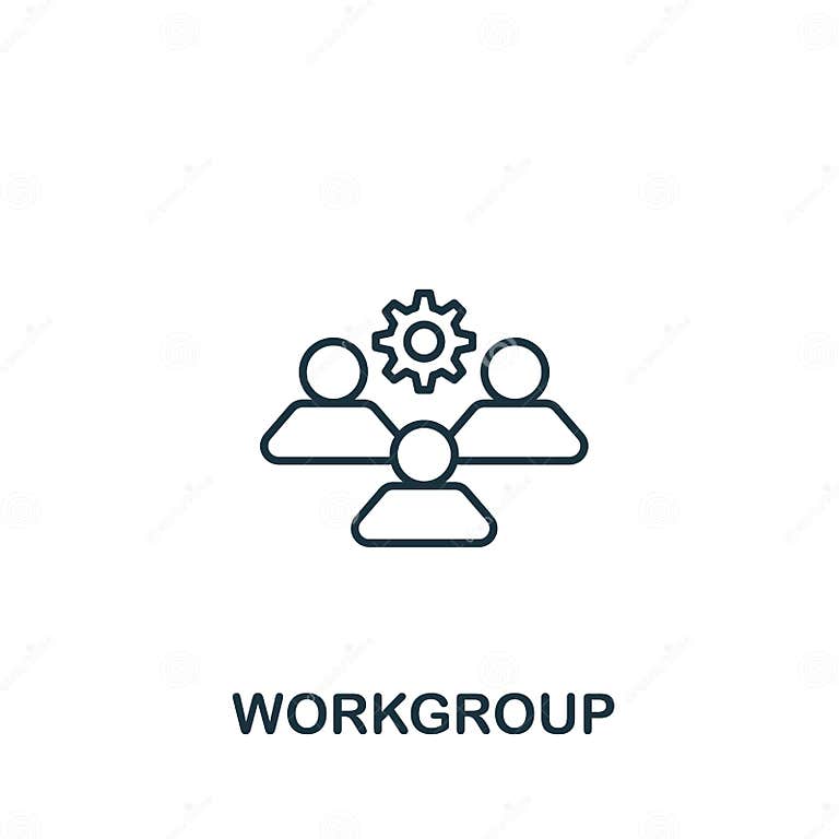 Workgroup Icon. Line Simple Icon for Templates, Web Design and ...