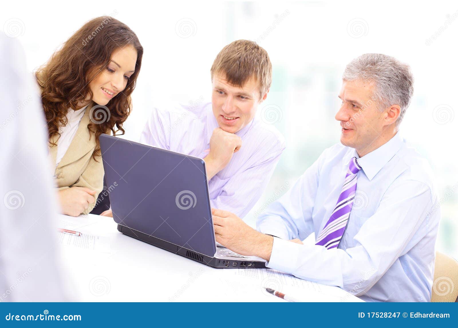Workgroup Interacting in a Natural Work Stock Image - Image of friends ...