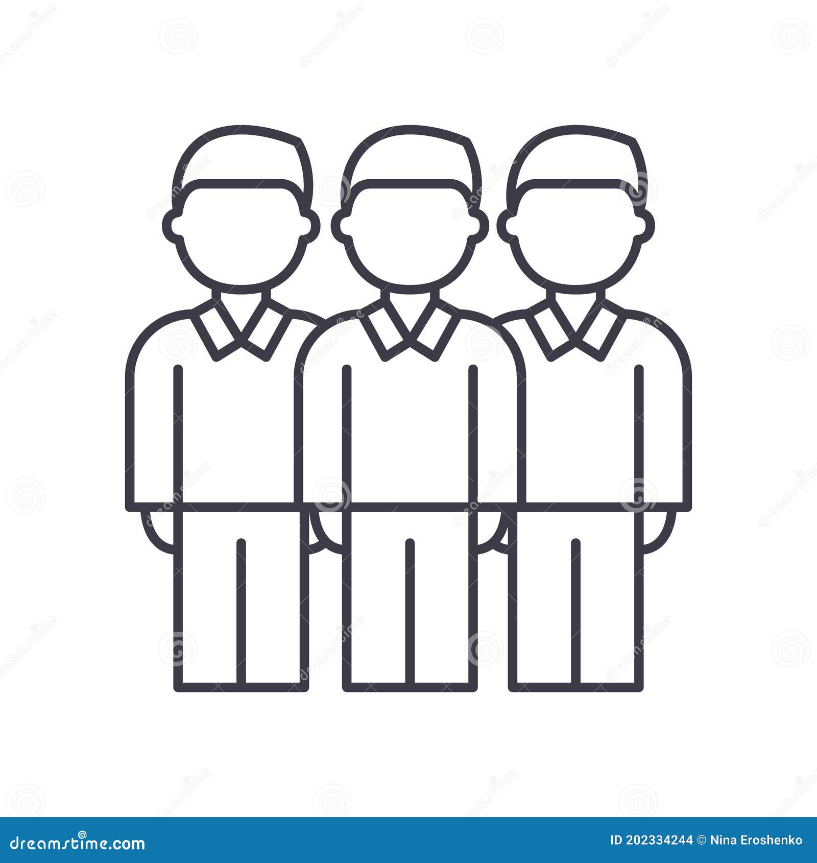 Workgroup People Symbol Icon, Black Vector Sign With Editable Strokes ...