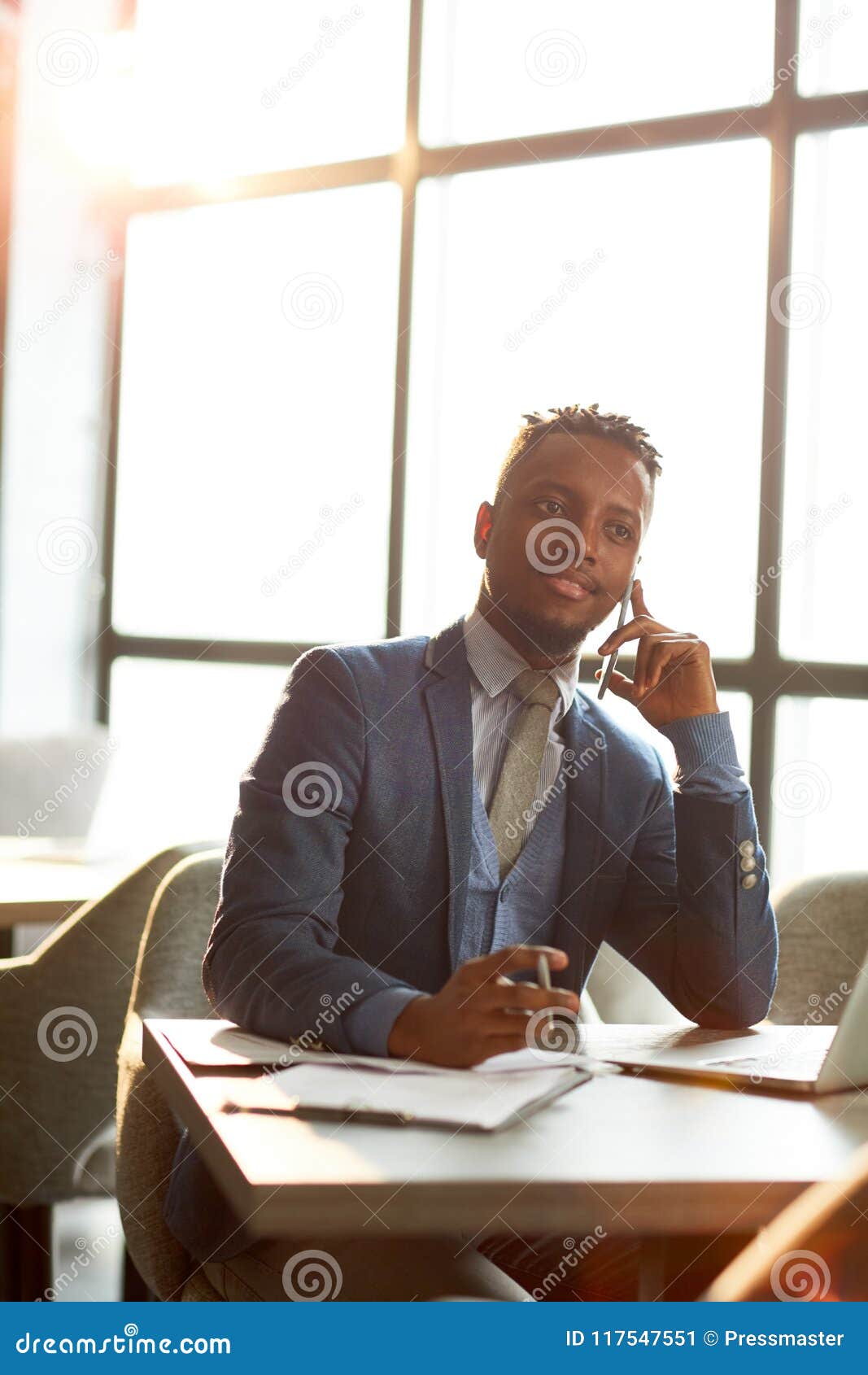 Working agent stock image. Image of adult, cafe, communication - 117547551