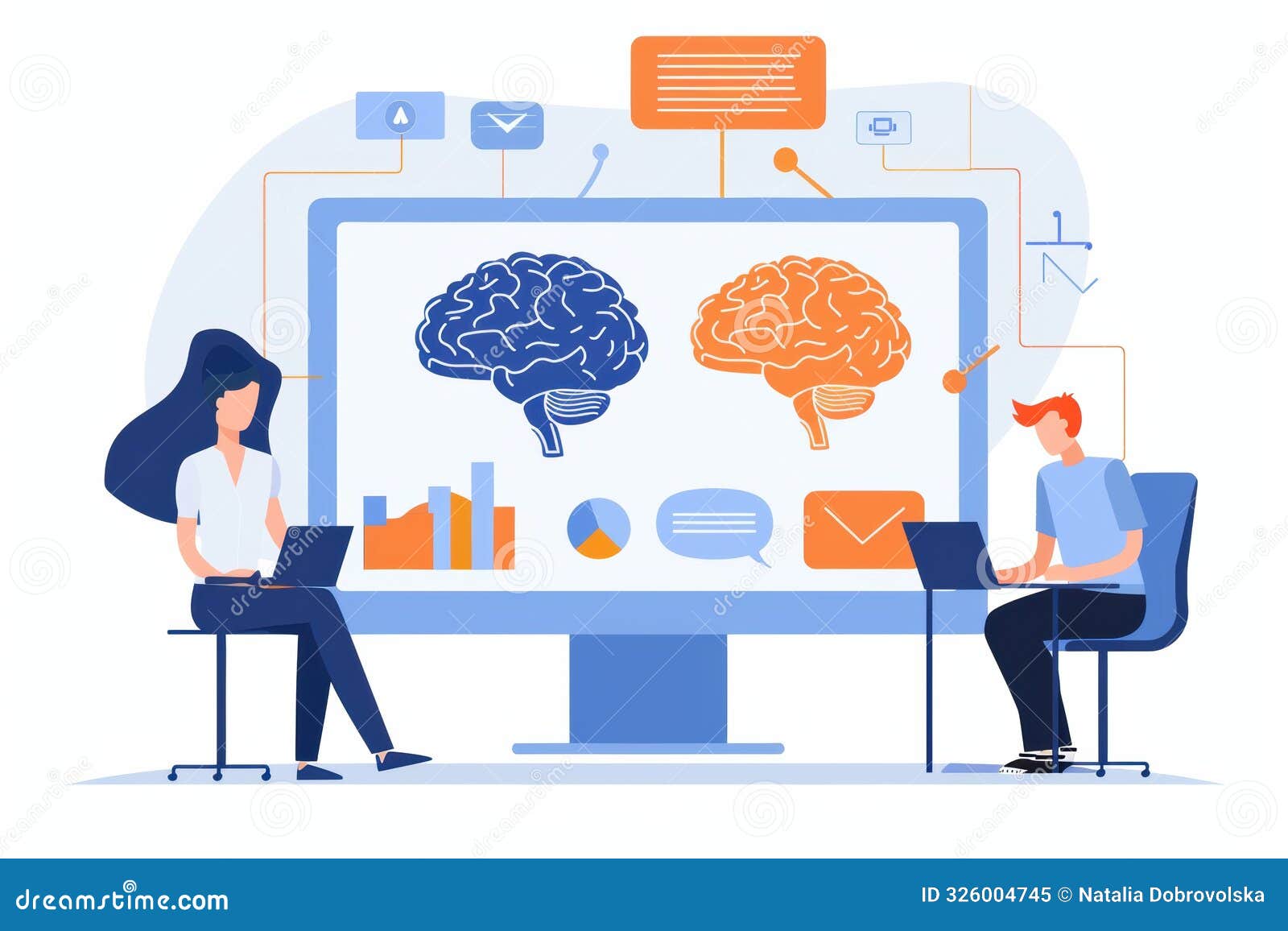 Working with AI Neural Networks To Optimize Business Processes Stock ... Working with AI Neural Networks To Optimize Business Processes Stock ...