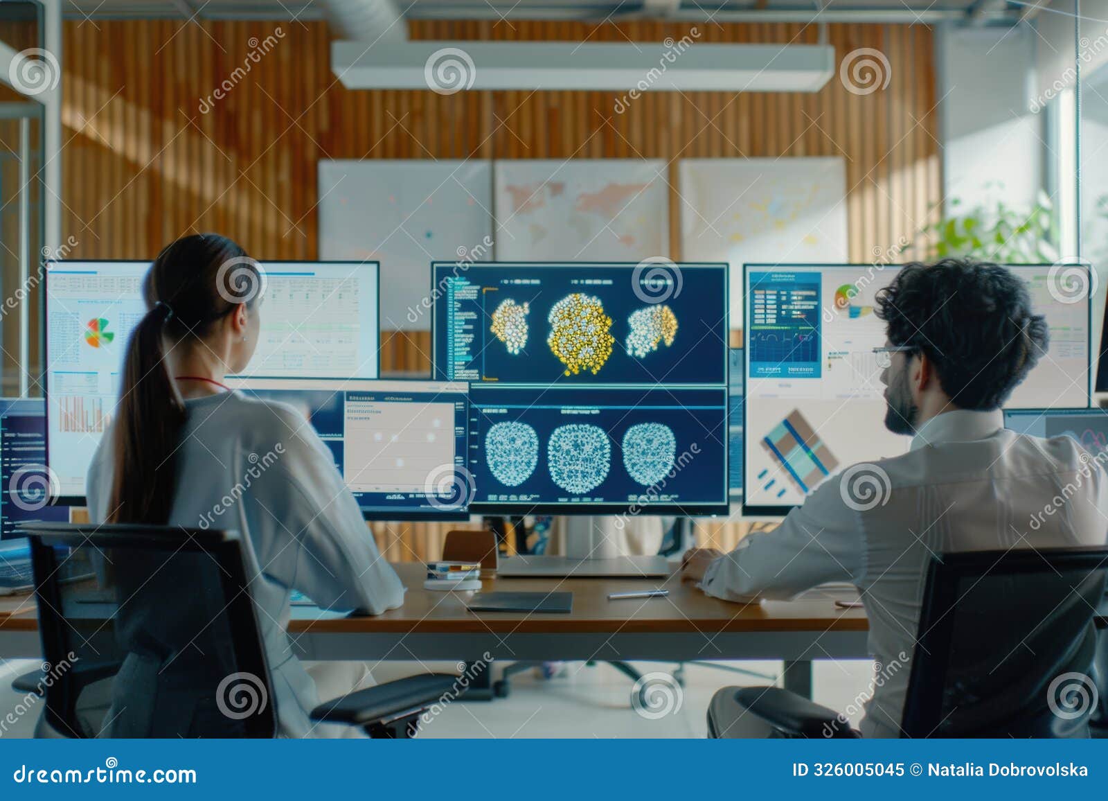 Working with AI Neural Networks To Optimize Business Processes Stock ... Working with AI Neural Networks To Optimize Business Processes Stock ...