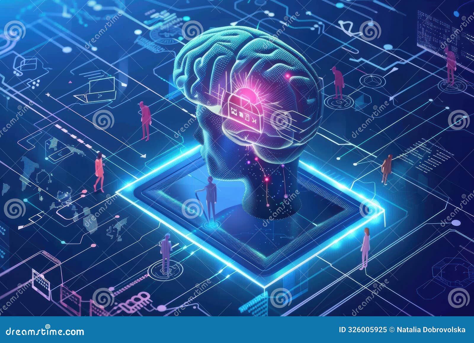 Working with AI Neural Networks To Optimize Business Processes Stock ... Working with AI Neural Networks To Optimize Business Processes Stock ...
