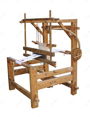 Working ancient loom stock photo. Image of cotton, technique - 10325384