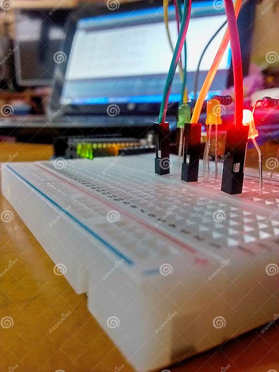 Working with Arduino stock image. Image of chips, closeup - 111678913