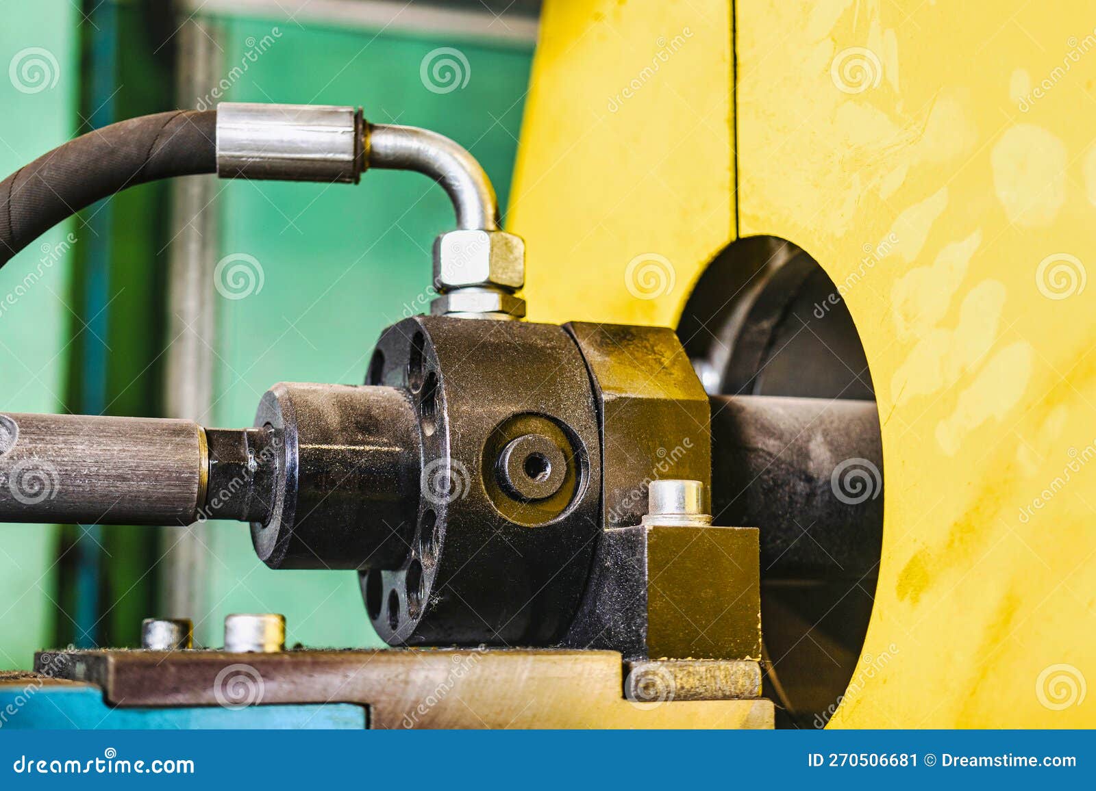 The Working Area of Cnc Multiform Spring Coiling Machine Close Up Stock ...