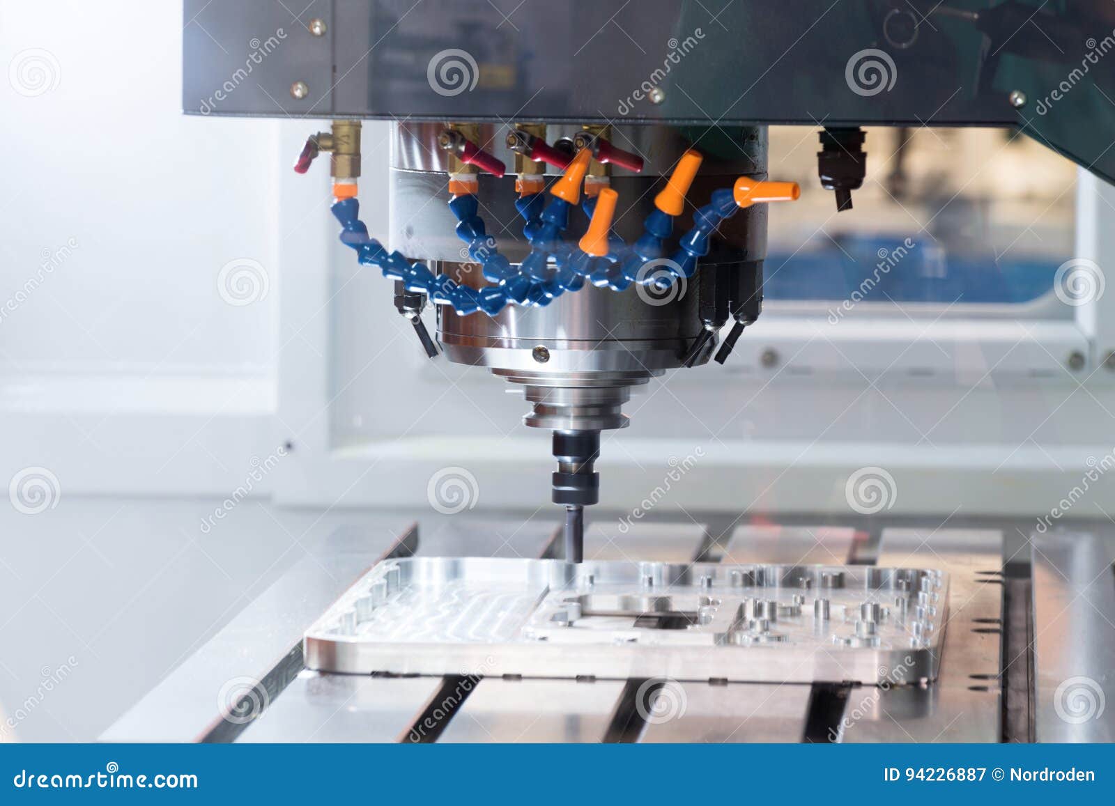 Working Area of Modern CNC Milling Machine. Abstract Industrial ...