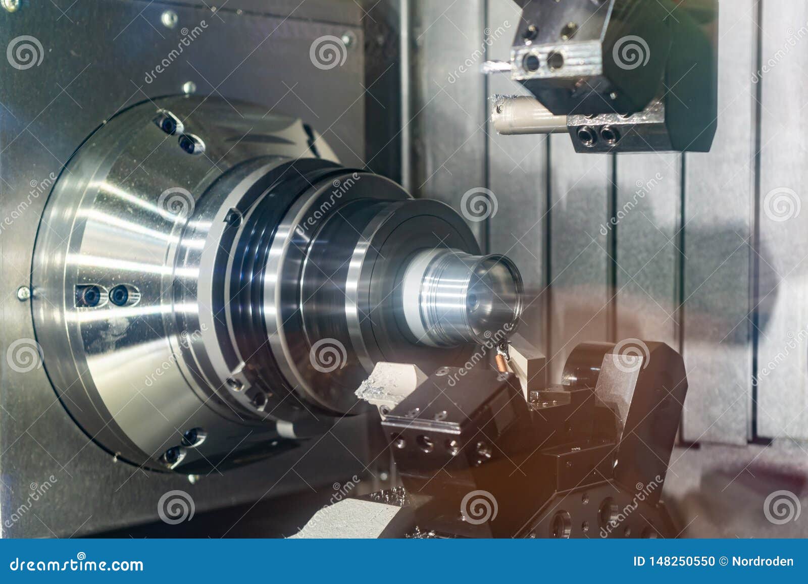 Working Area of Modern CNC Milling Machine Stock Photo - Image of ...