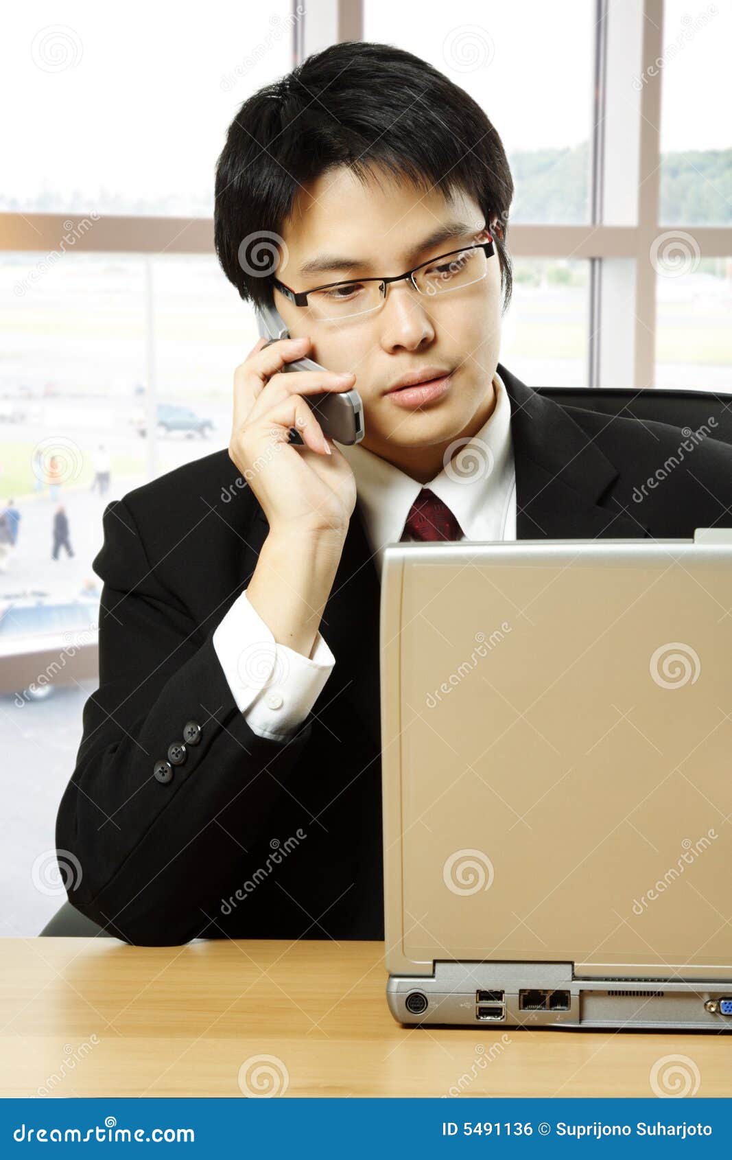 Working asian businessman stock photo. Image of person - 5491136
