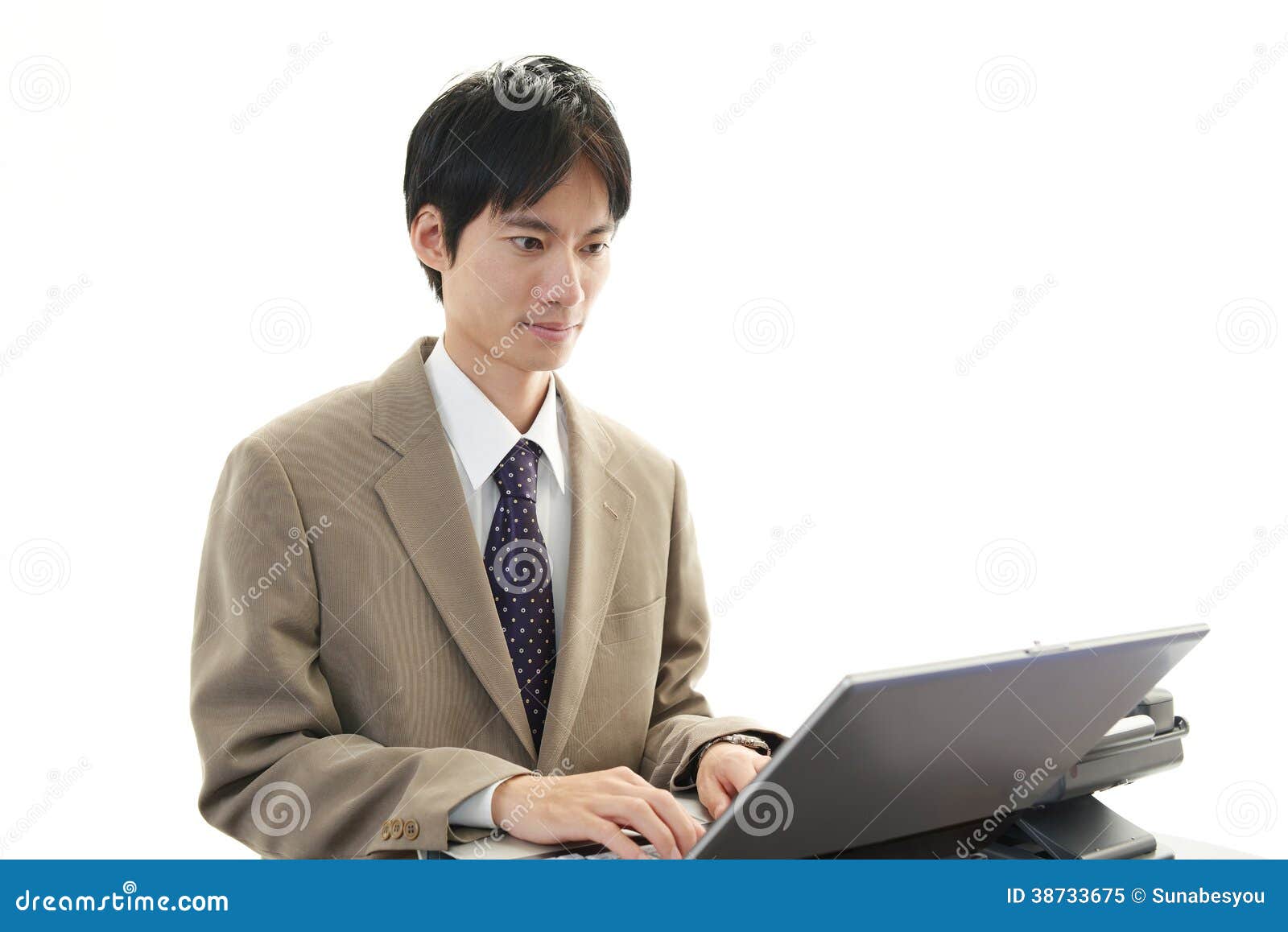 Working Asian businessman stock image. Image of japanese - 38733675