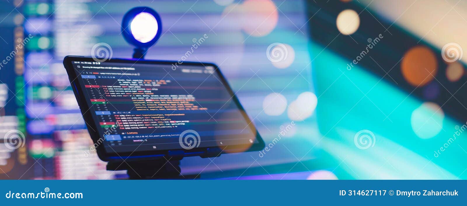 Working Atmosphere Of A Programmer At Home Background Programming Code Abstract Screen Stock