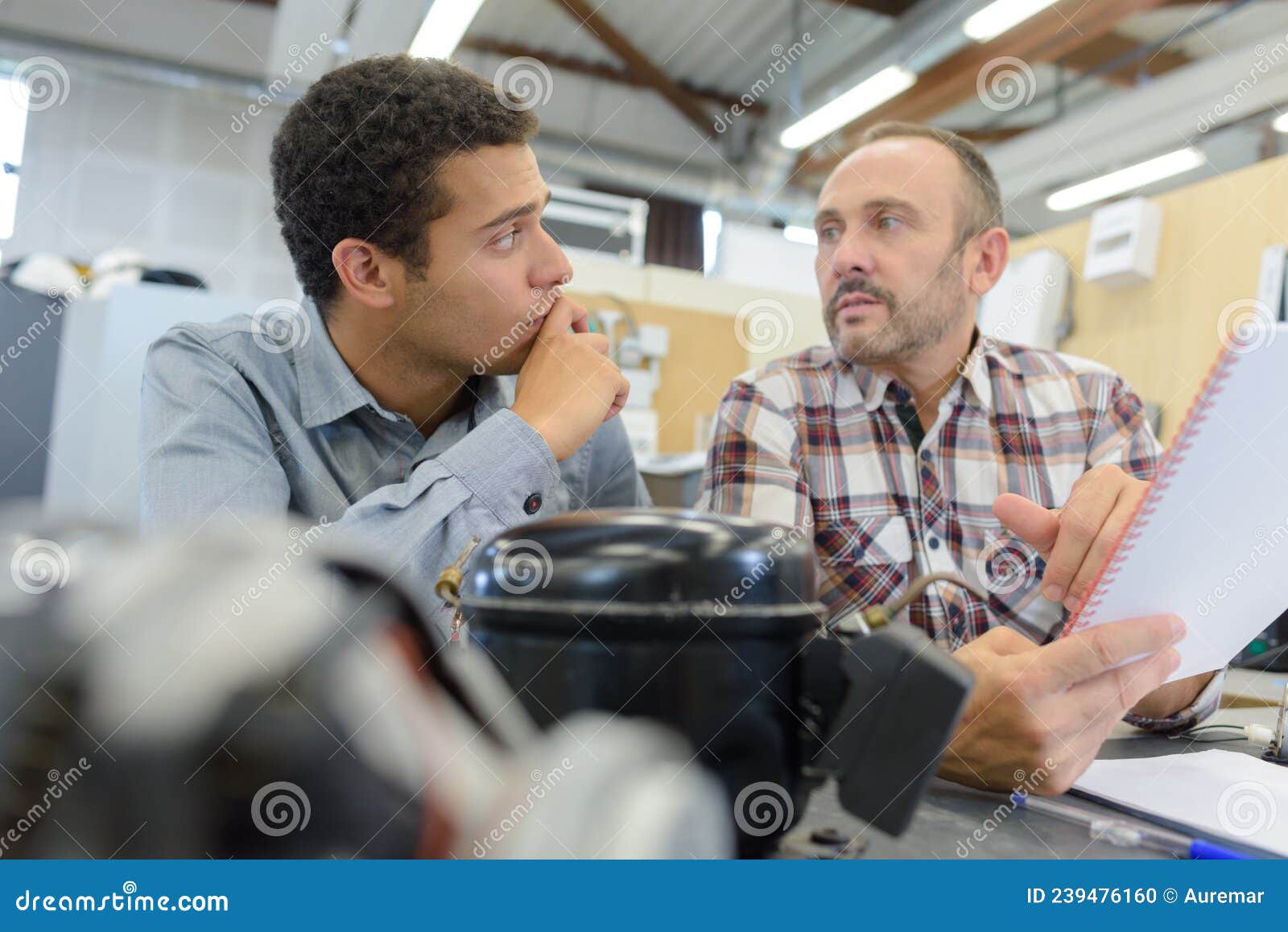 Working in Auto Service Office Stock Photo - Image of workshop, office ...