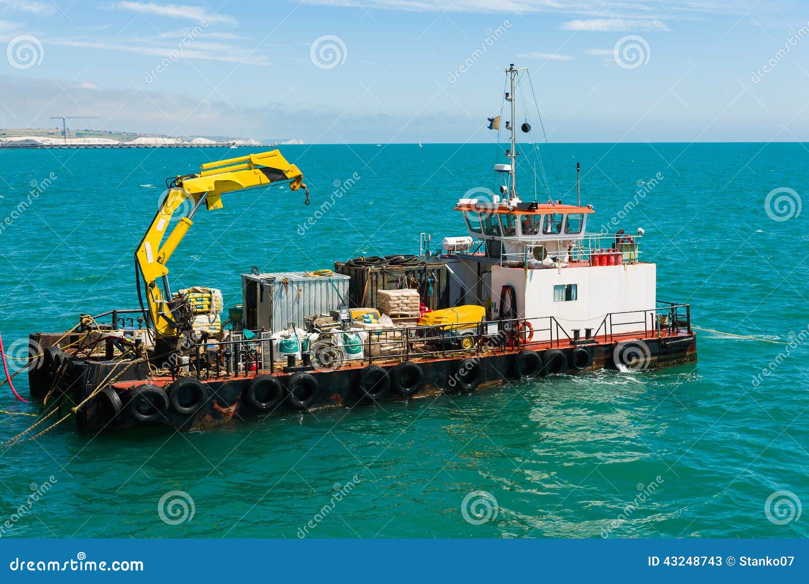 Working barge stock image. Image of anchor, closeup, britain - 43248743