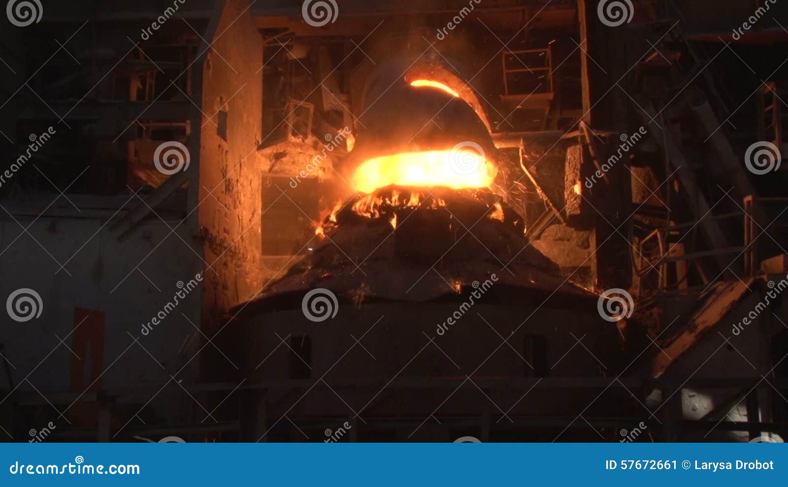 Working Basic Oxygen Furnace Stock Video - Video of loading, bright ...