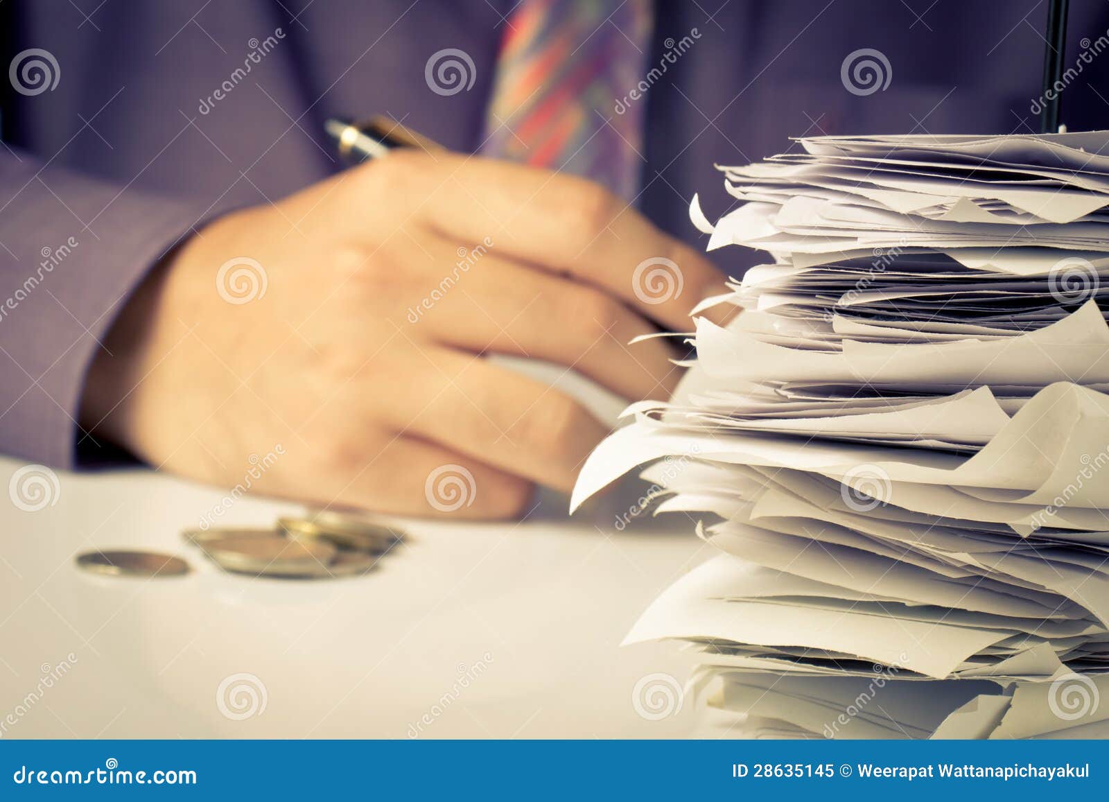 Working with bills stock image. Image of business, paper - 28635145