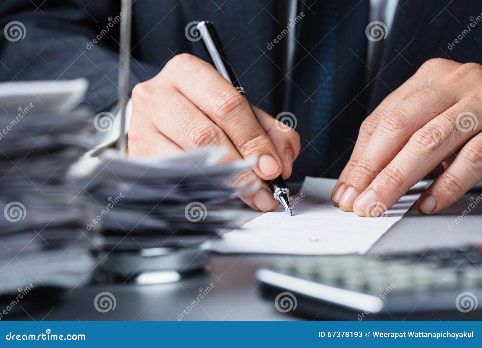 Working with bills stock image. Image of receipt, businessman - 67378193
