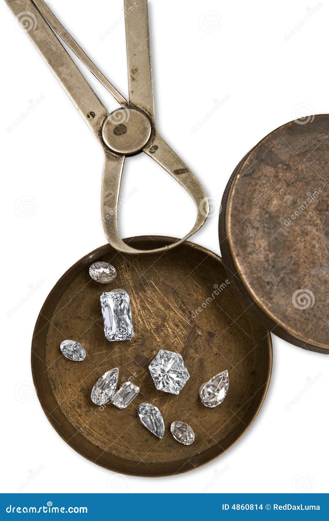 Working box with diamonds stock photo. Image of jewelry - 4860814