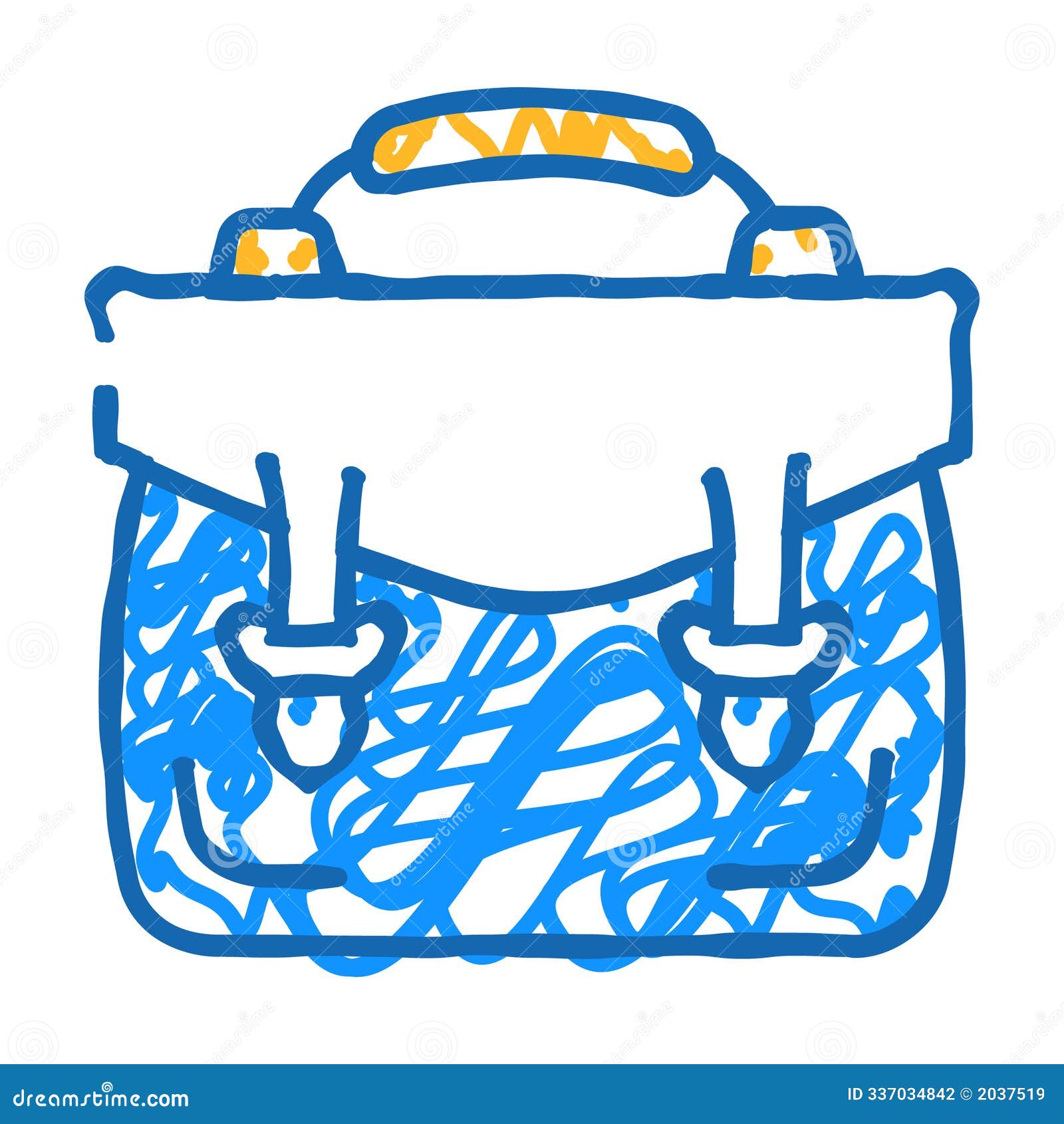 Working Briefcase Icon Doodle Illustration Stock Vector - Illustration ...