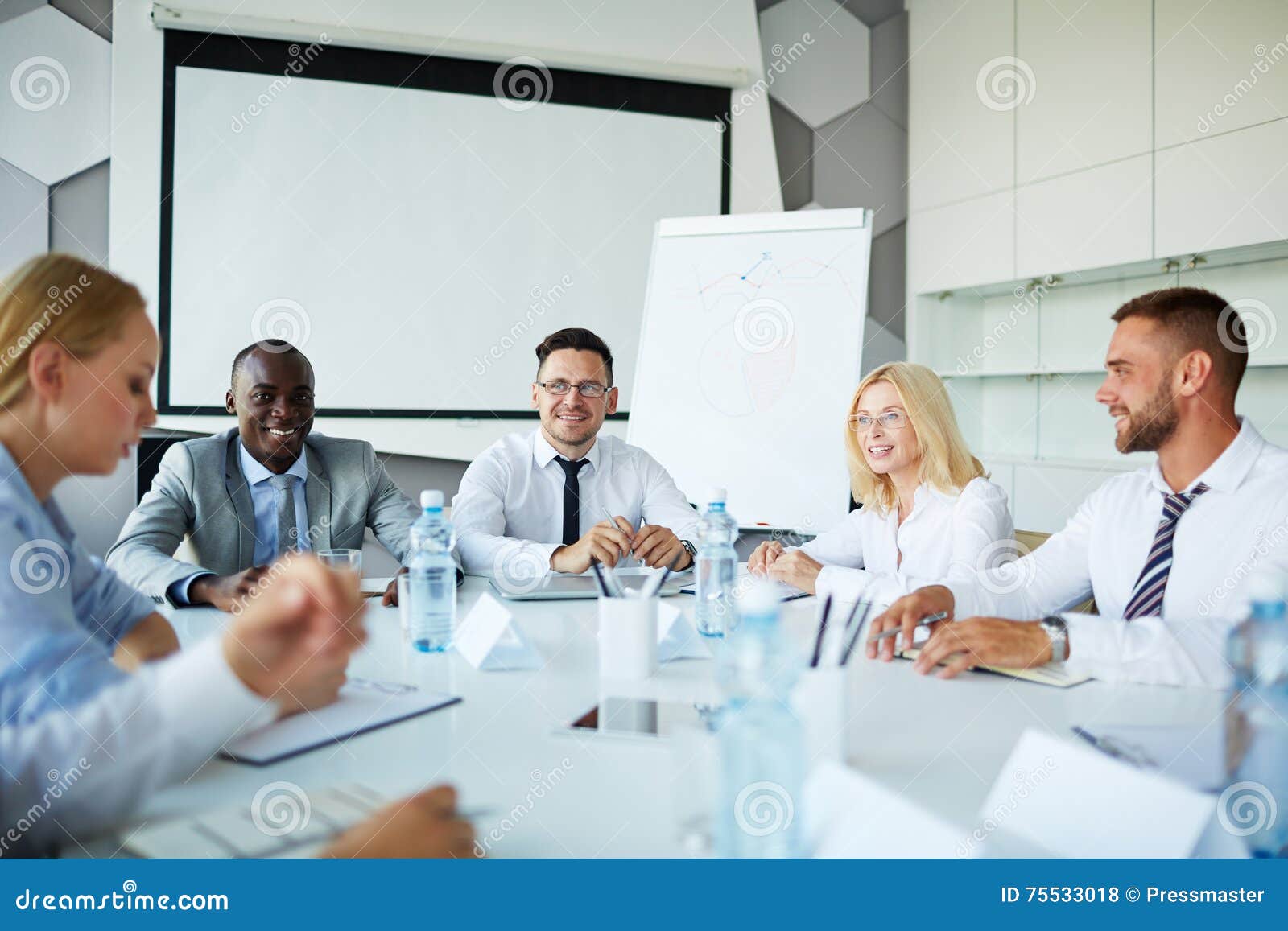 Working at briefing stock photo. Image of education, manager - 75533018