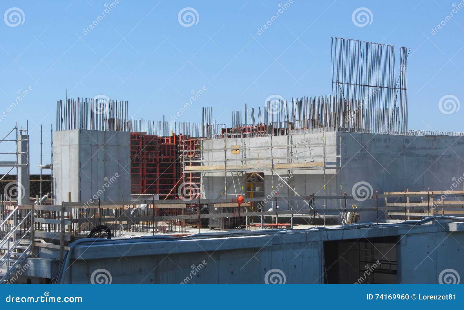 Working in a Building Inside a Construction Site Stock Photo - Image of ...