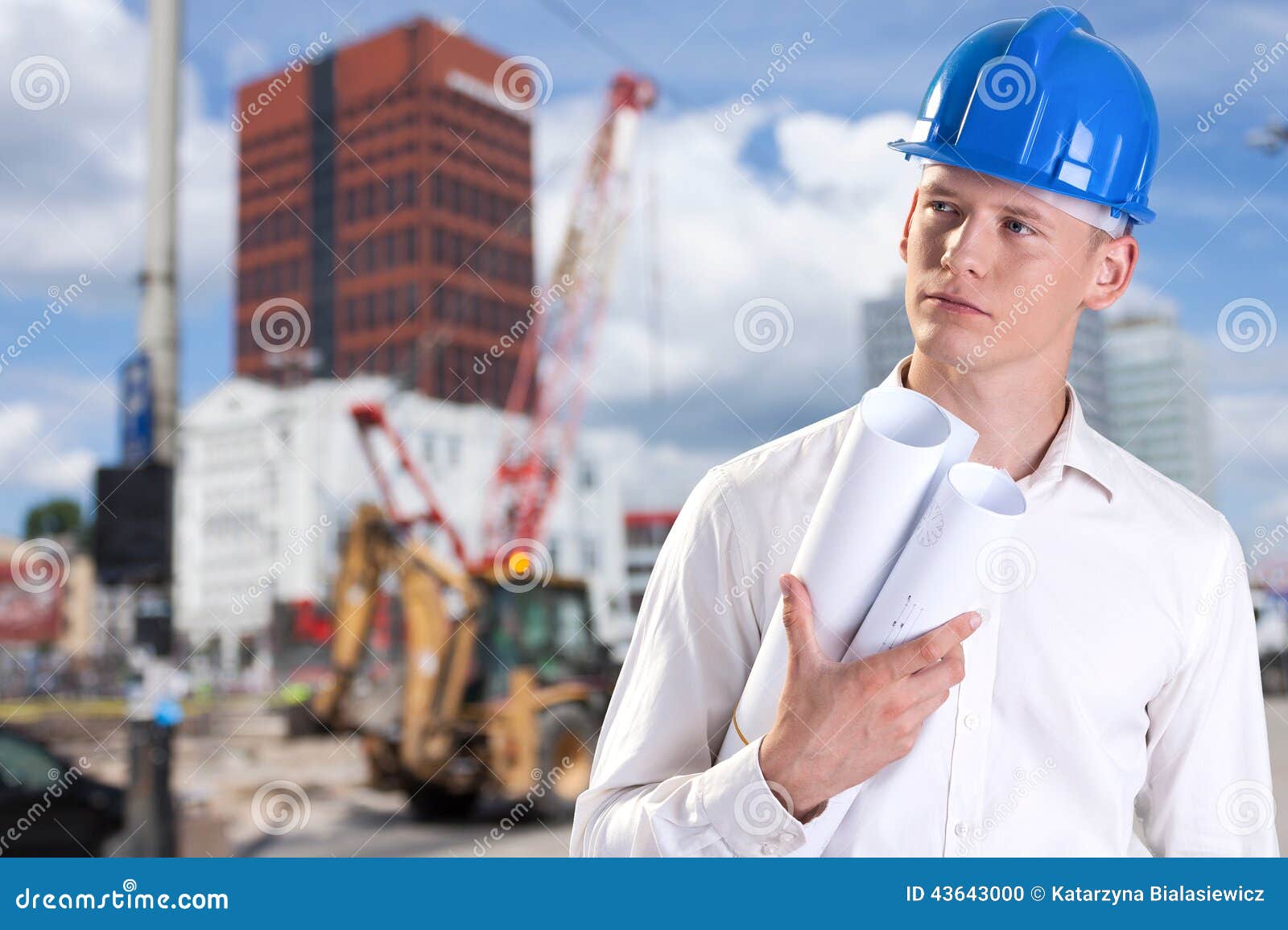 Working on the Building Site Stock Photo - Image of drafting, area ...