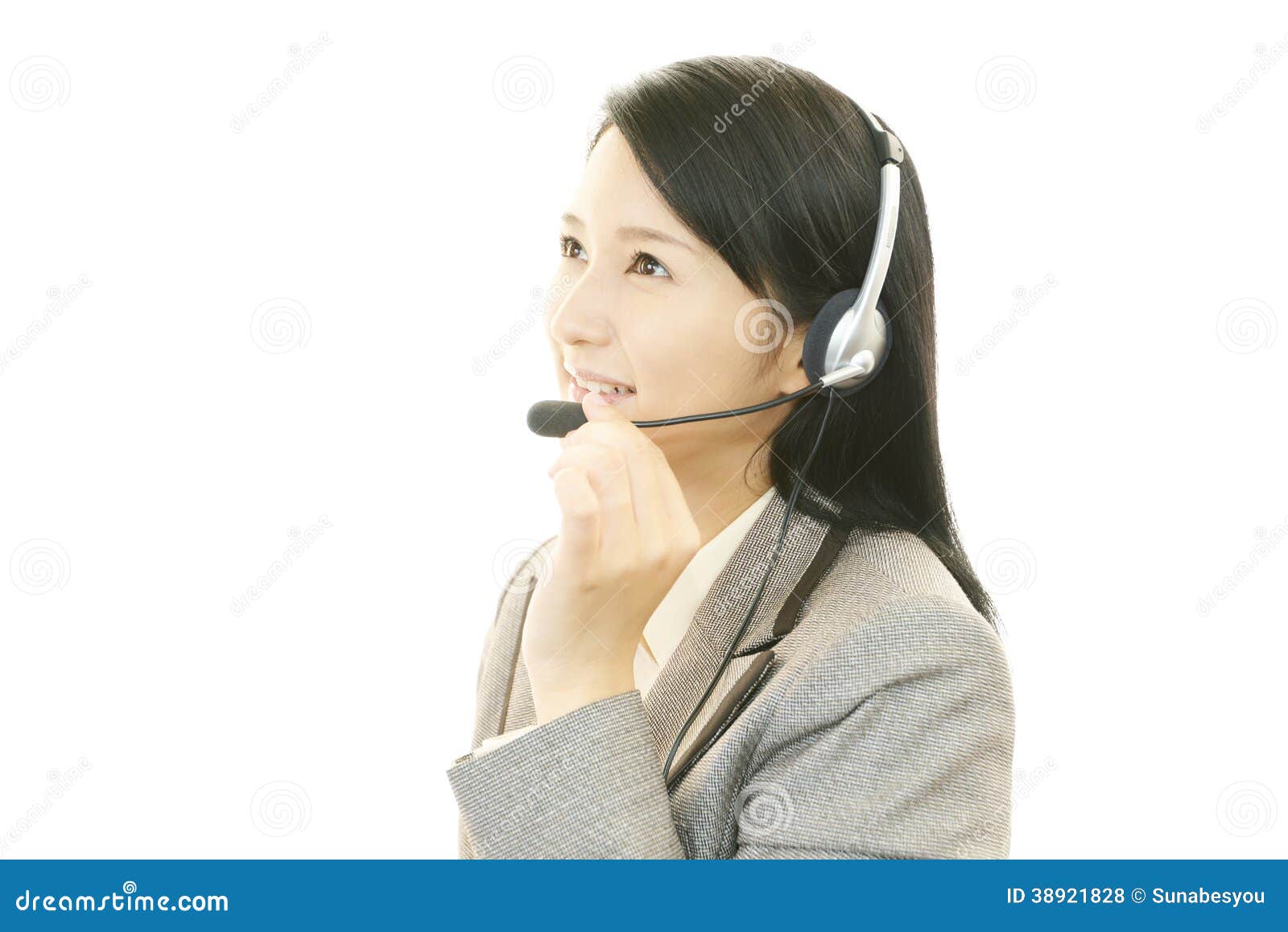 Working Call Center Operator Stock Photo - Image of communicate ...