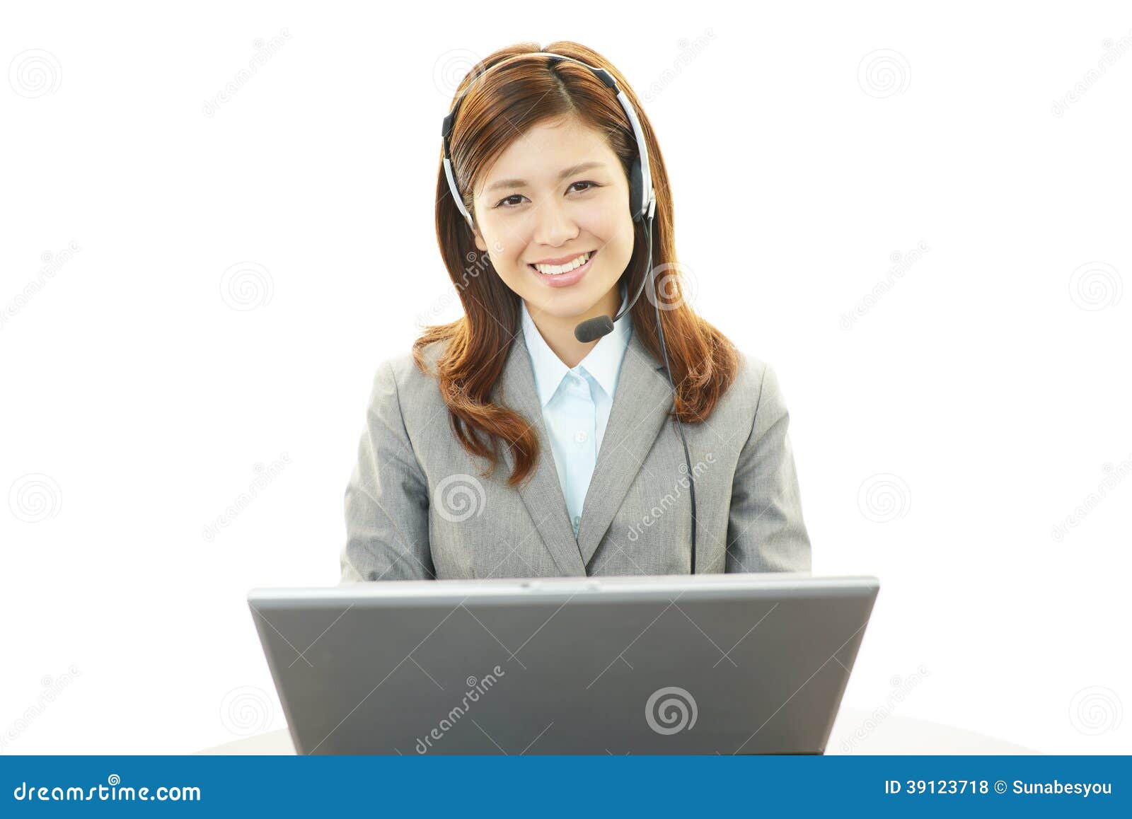Working Call Center Operator Stock Photo - Image of calling, headset ...