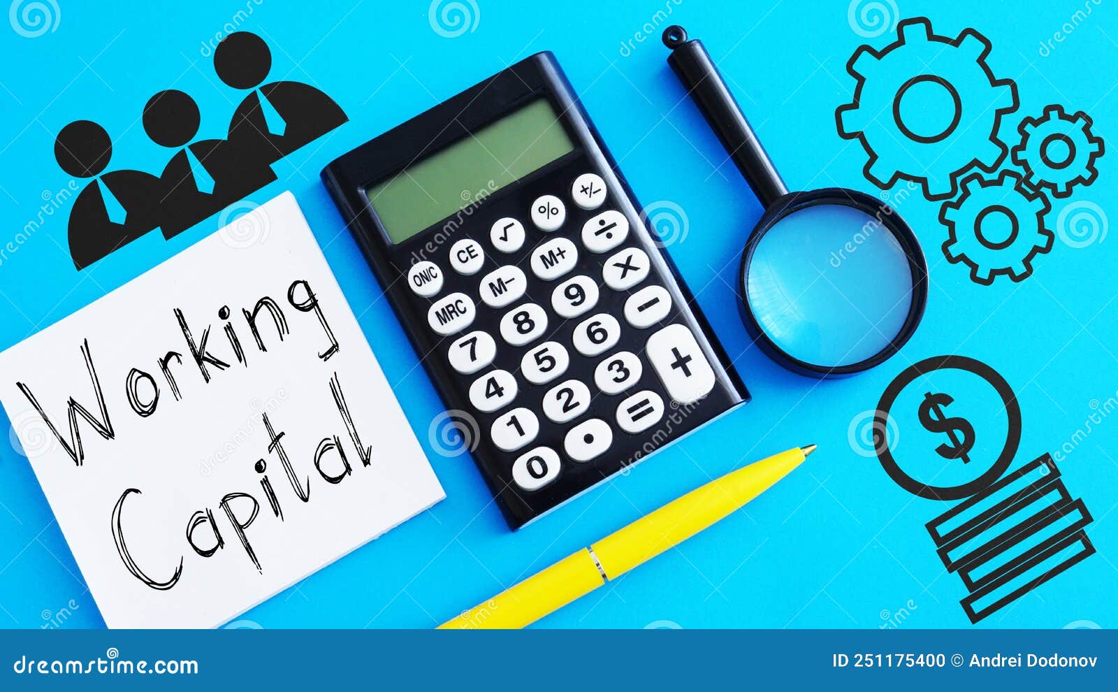 Working Capital is Shown Using the Text Stock Photo - Image of capital ...