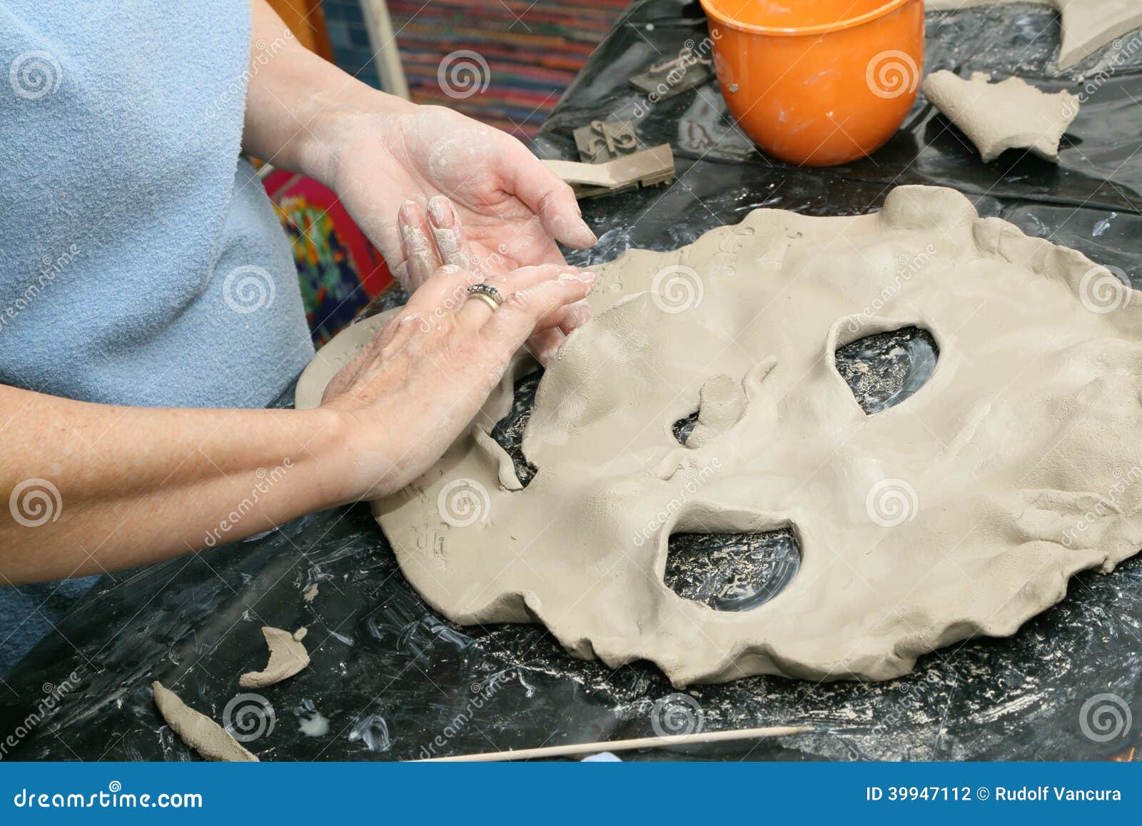Working on ceramic stock photo. Image of work, hand, crafting - 39947112