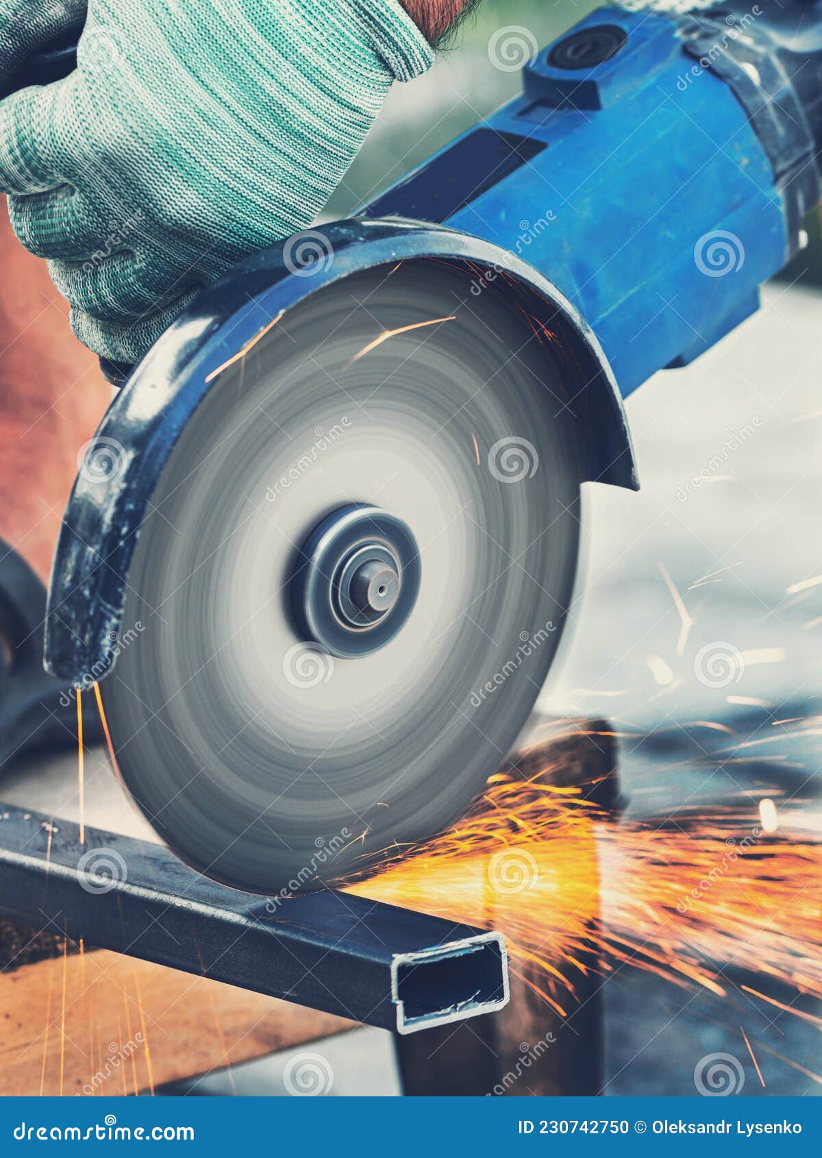 Working with a Circular Saw Cutting Metal Stock Photo - Image of ...