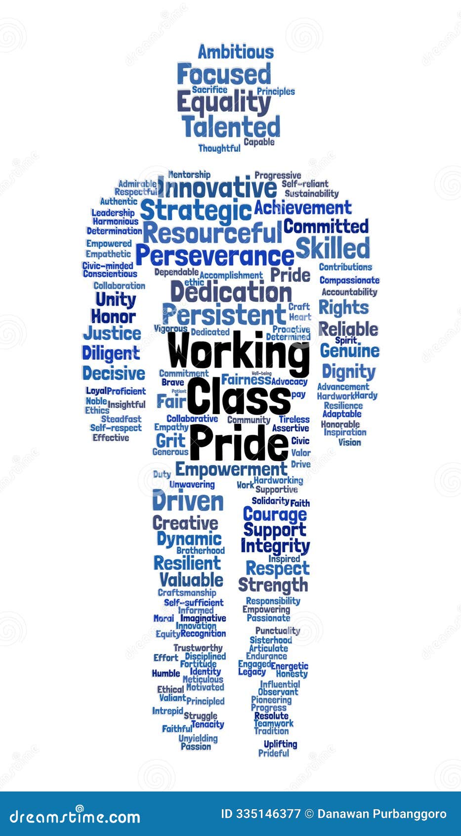 Working-Class Pride Word Cloud Stock Illustration - Illustration of ...