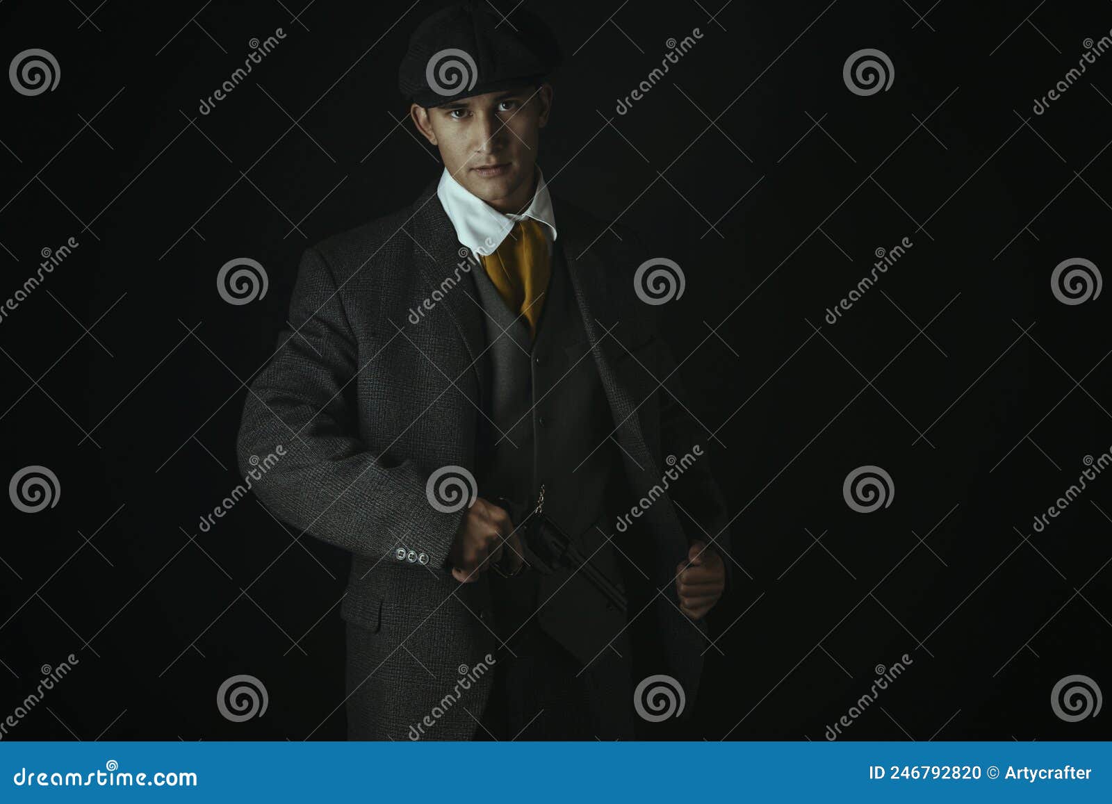 A Working Class Victorian or Edwardian Man Standing Alone Stock Photo ...