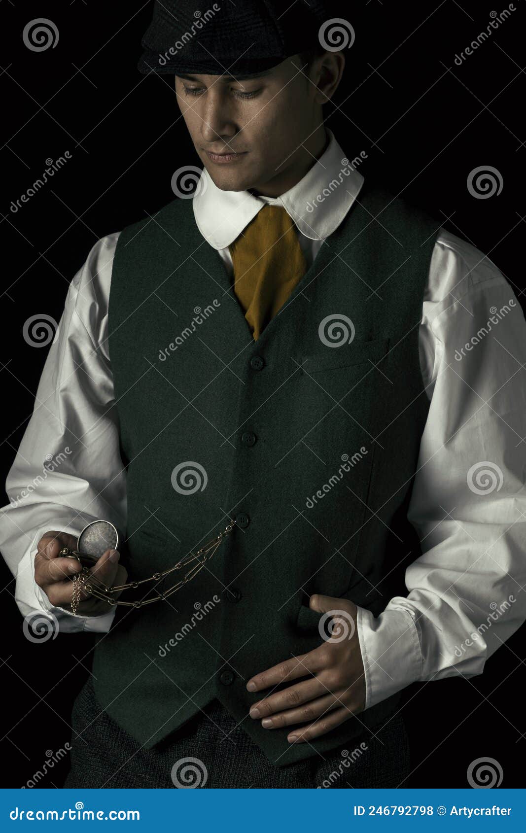 A Working Class Victorian or Edwardian Man Standing Alone Stock Photo ...