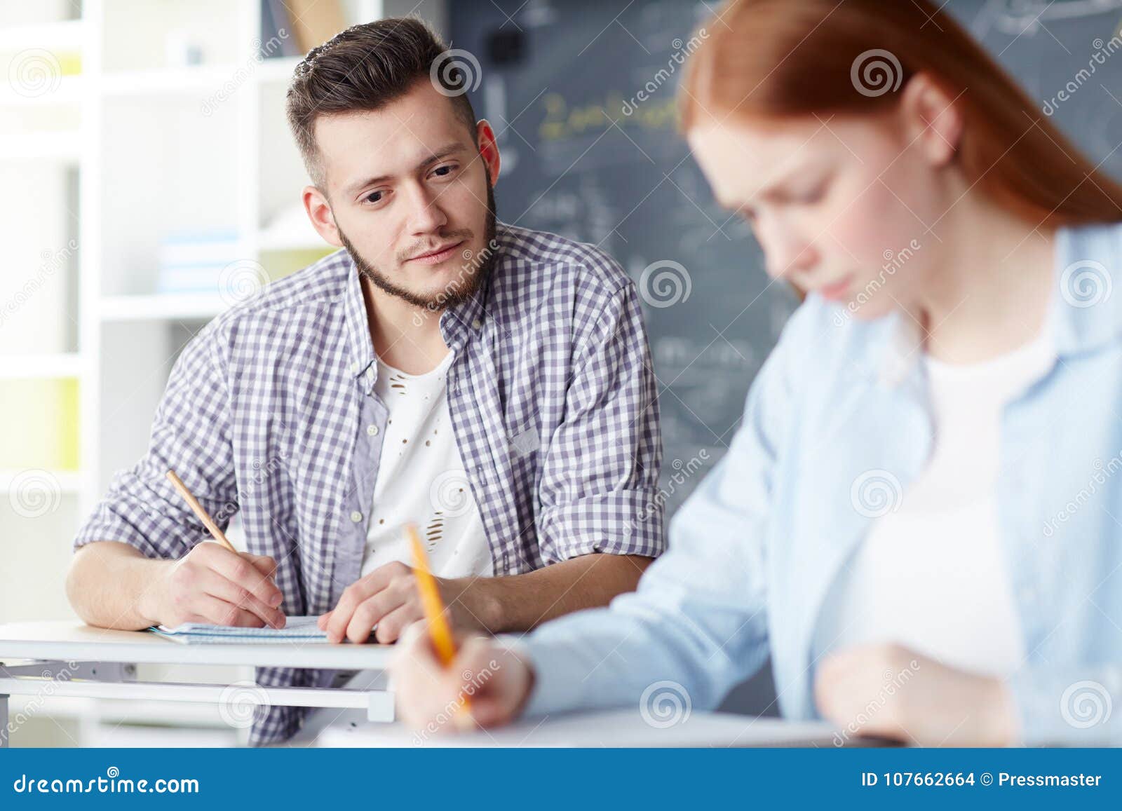 Working in classroom stock photo. Image of backtoschool - 107662664