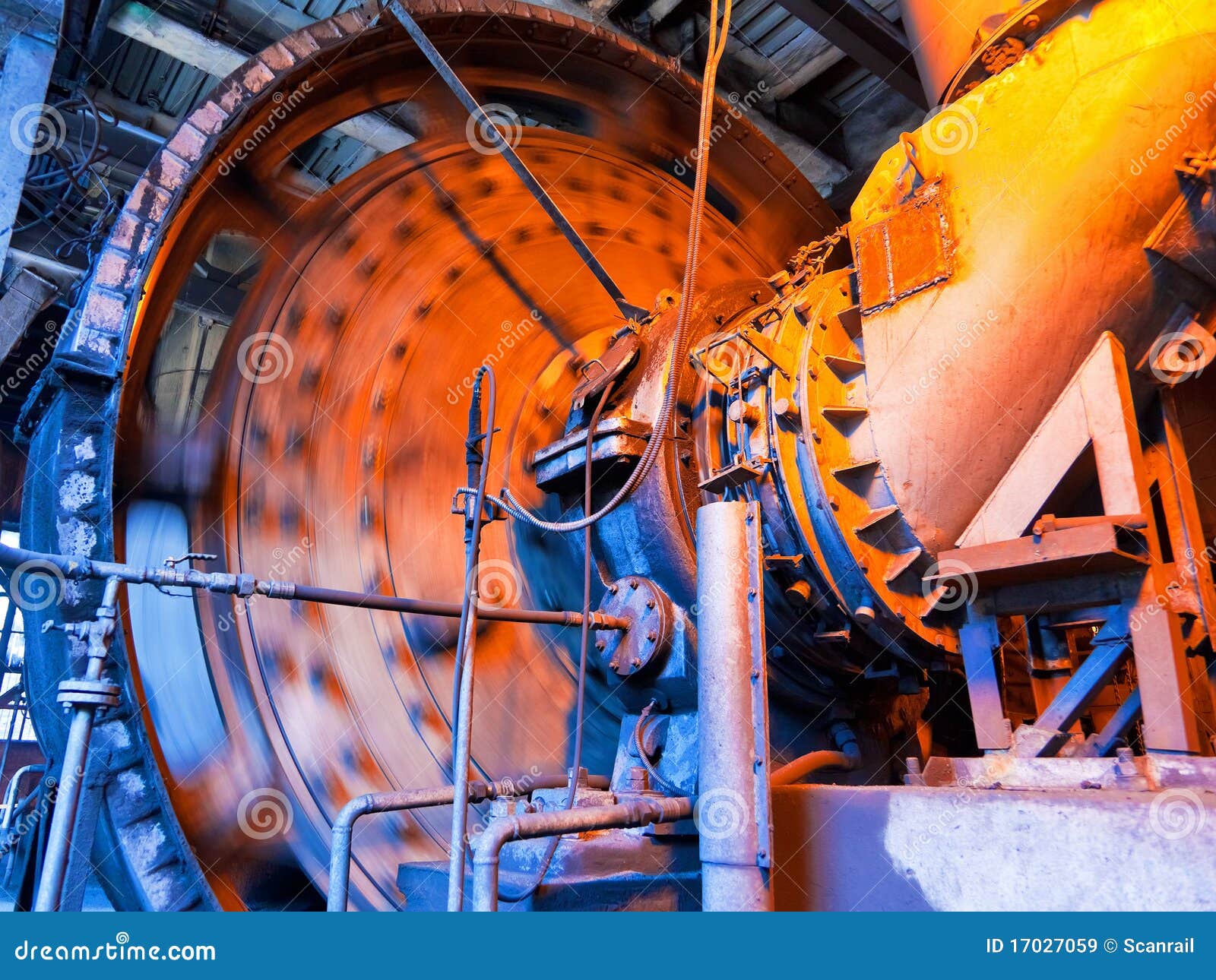 Working coal mixer stock image. Image of plant, iron - 17027059