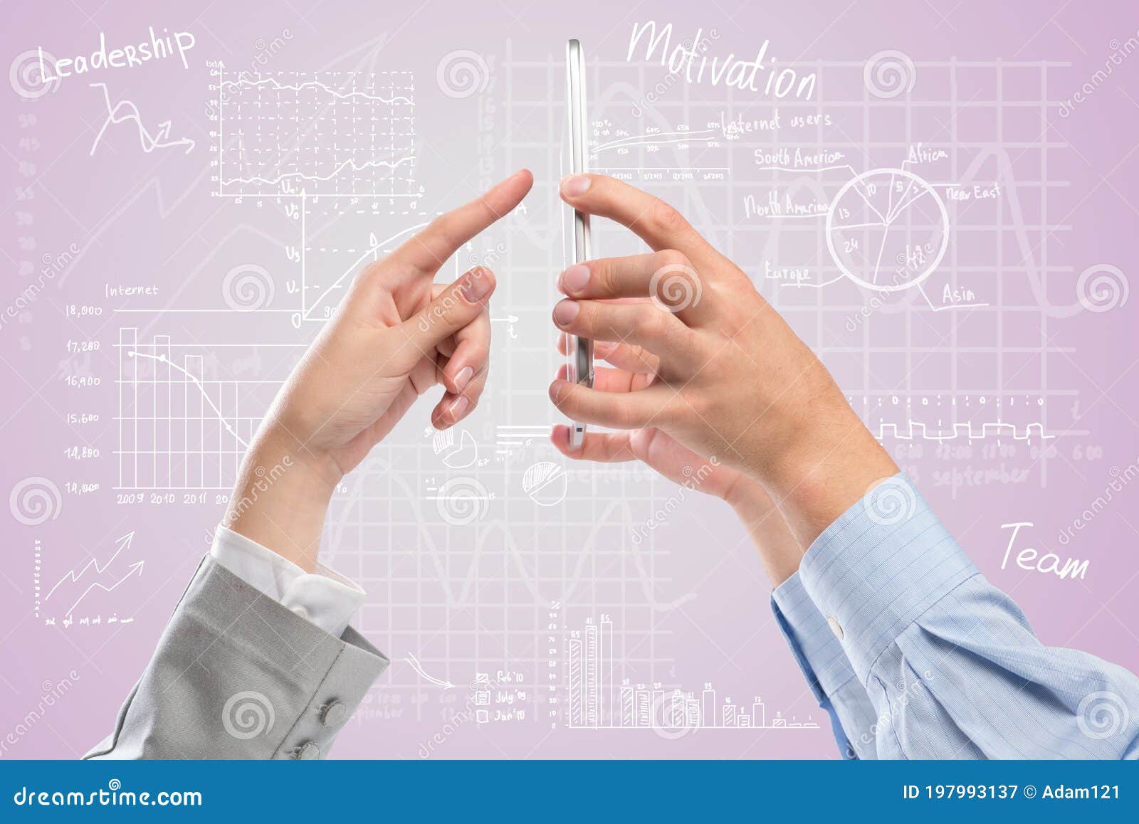 Working in cohesion stock image. Image of media, holding - 197993137