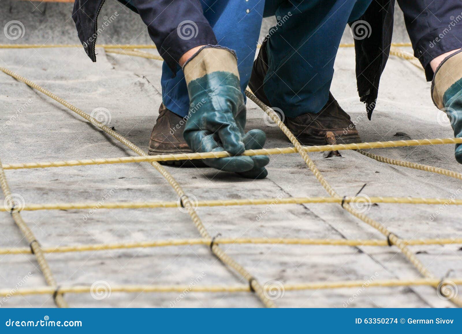 Working with Composite Reinforcement. Stock Photo - Image of facility ...
