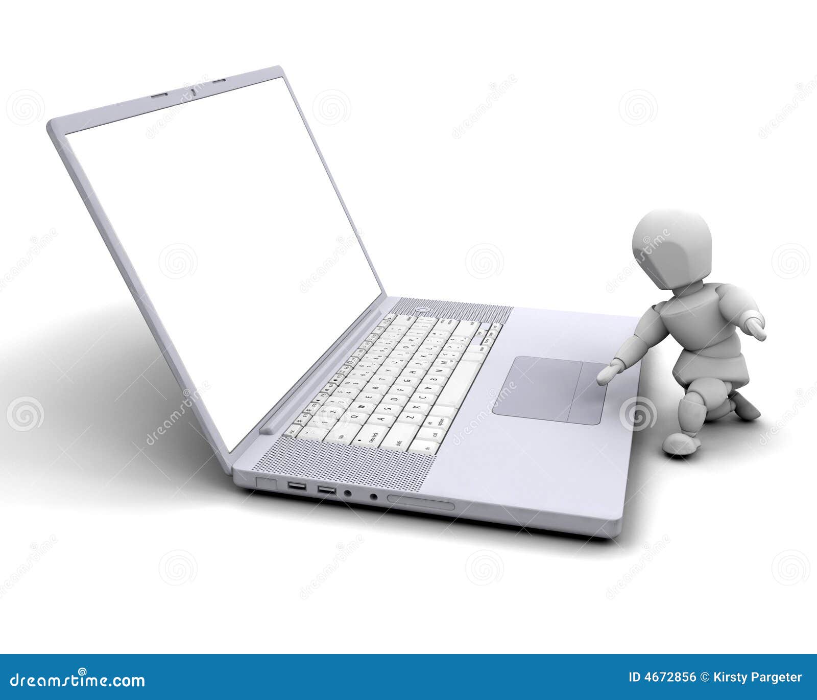 Man Is Working At Computer Vector 121752001