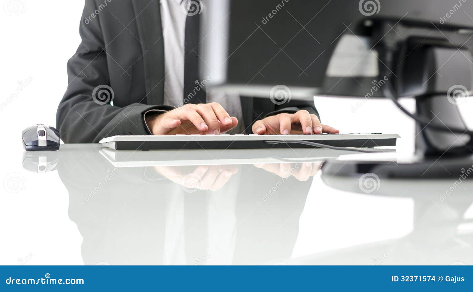 Working on computer stock photo. Image of network, online - 32371574