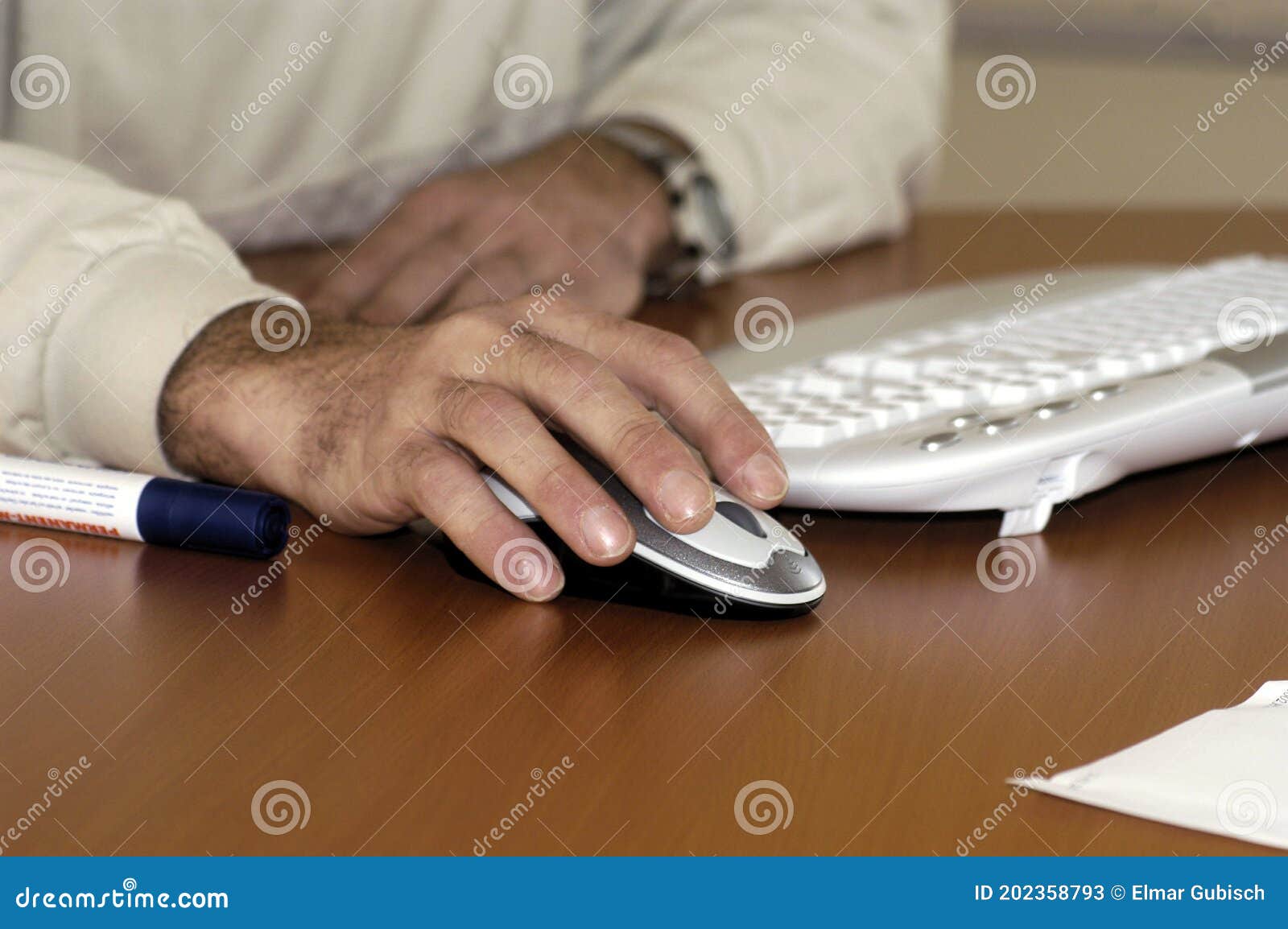 Working with a Computer Mouse Stock Image - Image of intranet, access ...