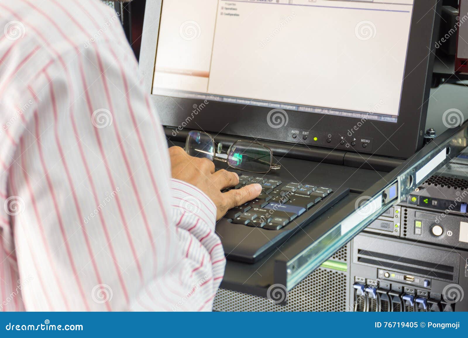 Working on computer server stock image. Image of email - 76719405
