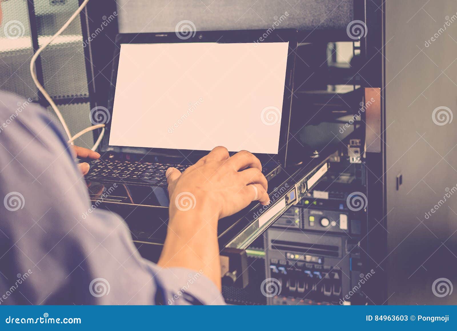 Working on computer server stock image. Image of asia - 84963603