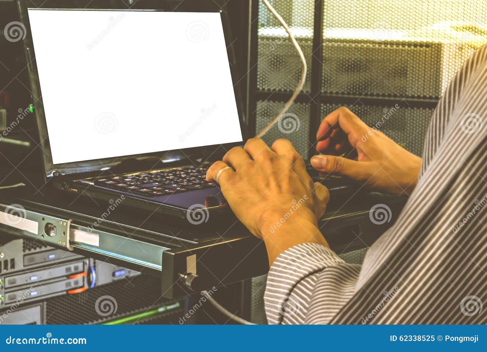 Working on Computer , Vintage Style Stock Image - Image of cyber ...